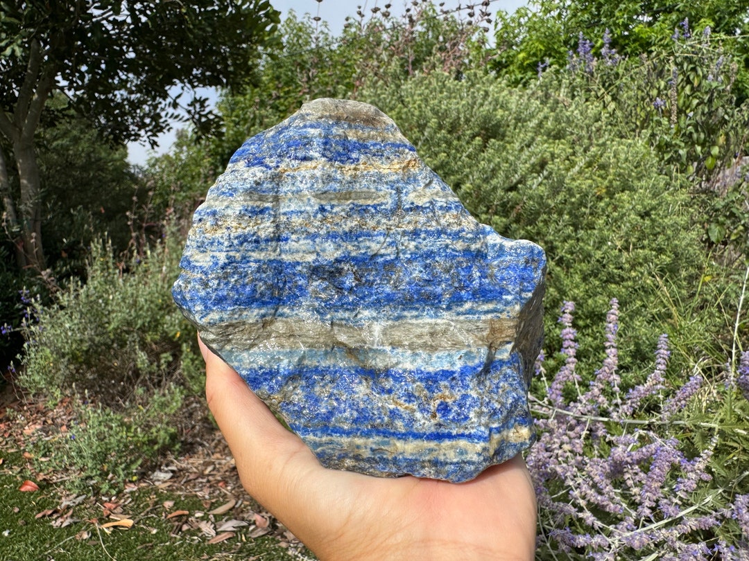 HUGE 4.13 Lb RAW Lapis Lazuli Crystal, Rough Natural Chunks, Rocks ...