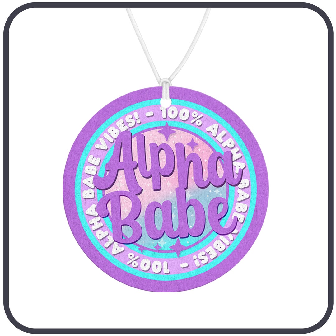 Alpha Babe Purple Air Freshener Cute and Kawaii Air Freshener, Custom ...