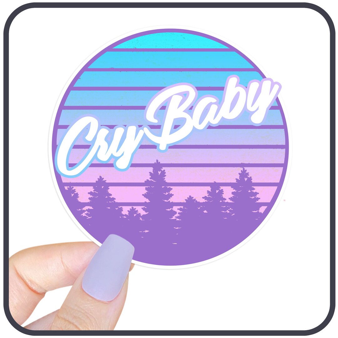 Cry Baby 80's Nostalgic Die Cut Sticker Funny Sticker, Cute Sticker ...