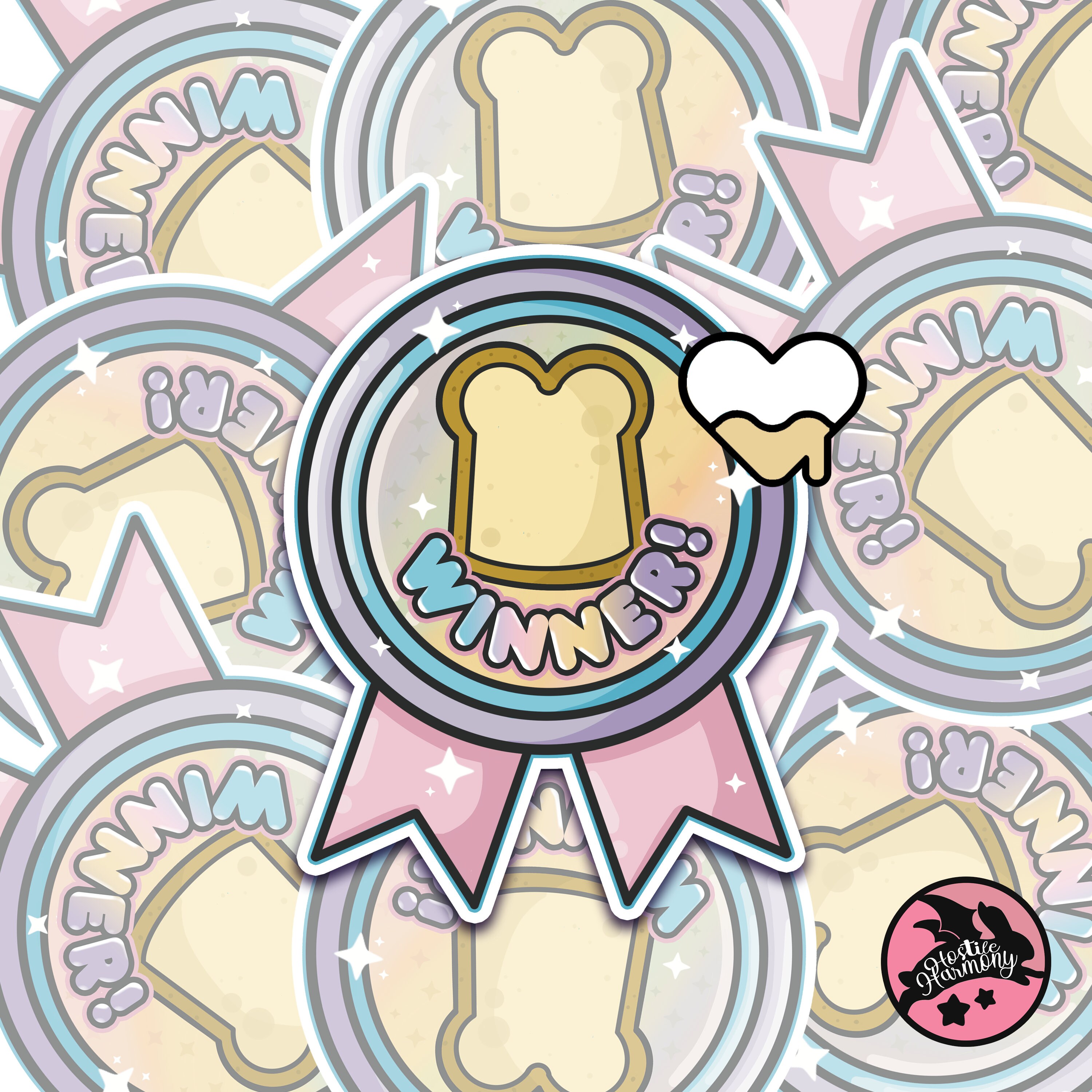 Bread Winner Die Cut Sticker Toast Sticker Bread Sticker - Etsy