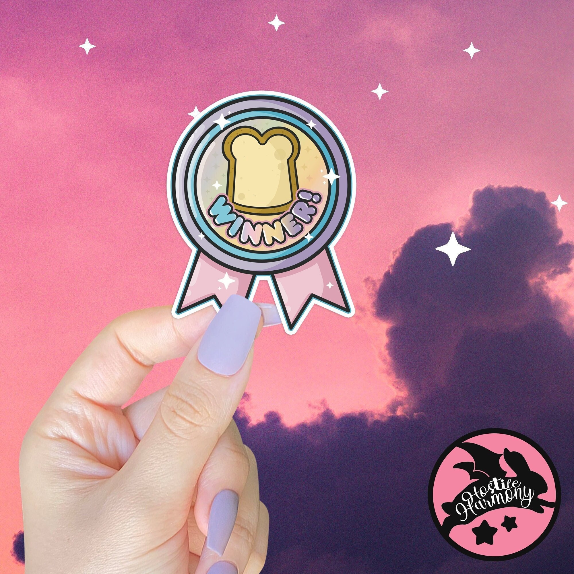 Bread Winner Die Cut Sticker Toast Sticker Bread Sticker - Etsy