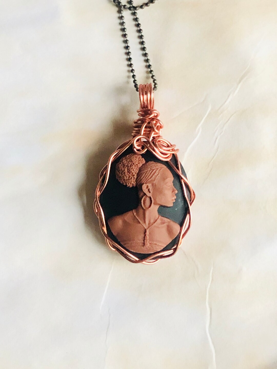 Black Girl Magic Cameo Pendant - Etsy