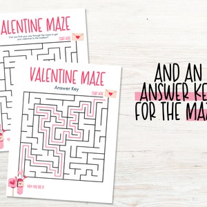 Valentine's Day Word Search, Valentine Tic Tac Toe, Valentine Maze ...