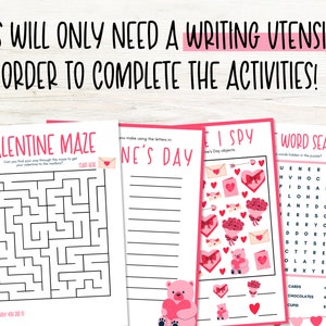 Valentine's Day Word Search, Valentine Tic Tac Toe, Valentine Maze ...