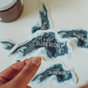 Lake Superior Sticker Great Lakes Sticker, Waterproof Vinyl Sticker ...