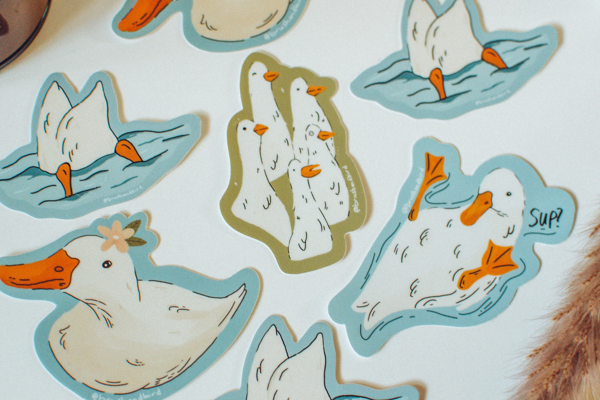 Cute Duck Sticker Funny Ducks Bird Sticker Wildlife - Etsy