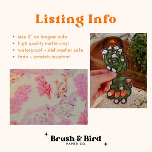 Pollinator Sticker Set, 3 Matching Waterproof Vinyl Stickers for Water ...