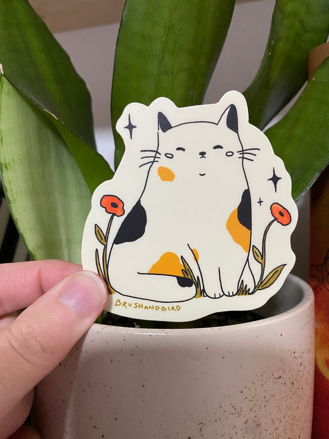 Grumpy Cat Sticker Chunk Cat Sticker Cat Illustration Kitty - Etsy