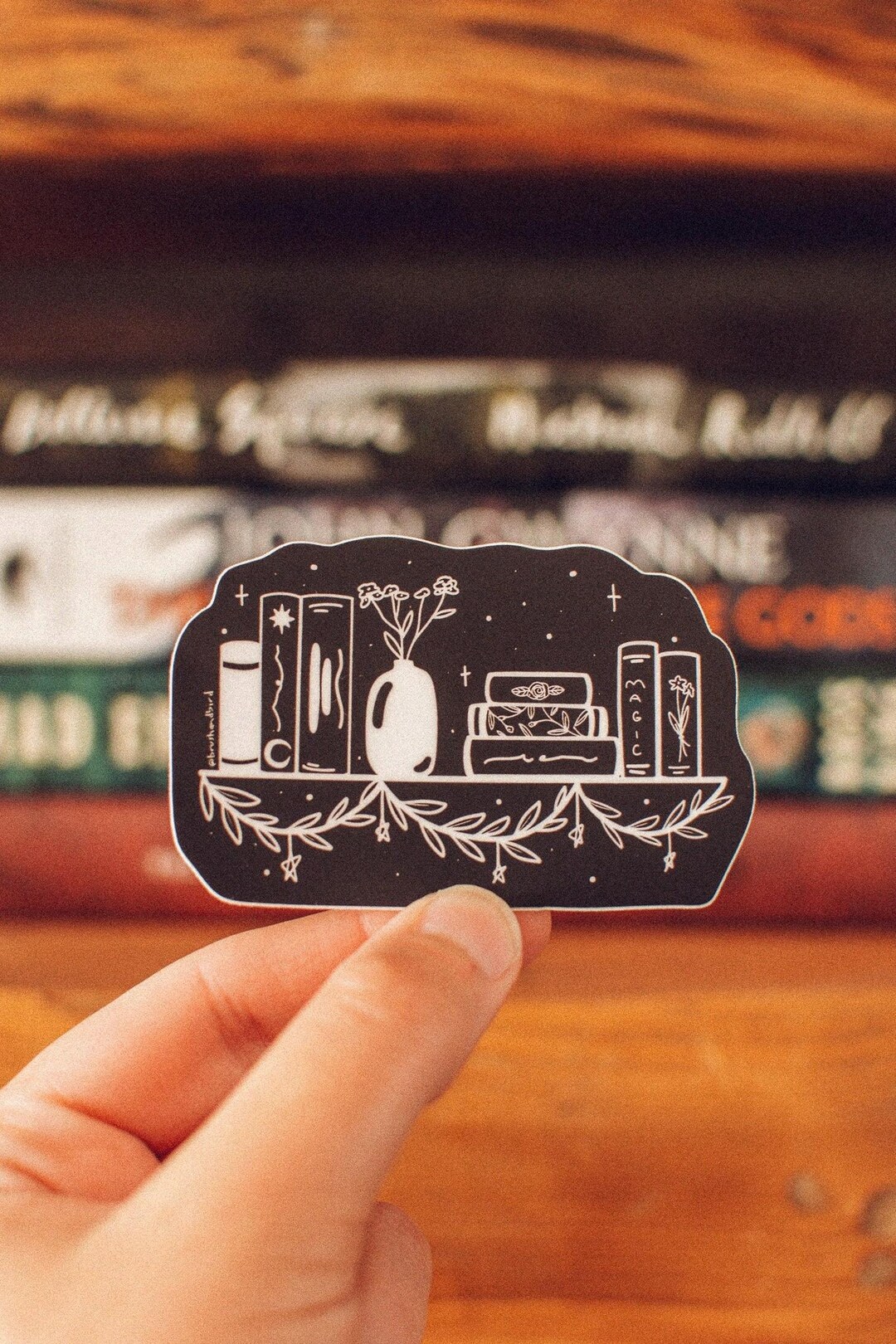 Bookshelf Sticker, Bookish Sticker, Romantasy Sticker, Book Lover ...