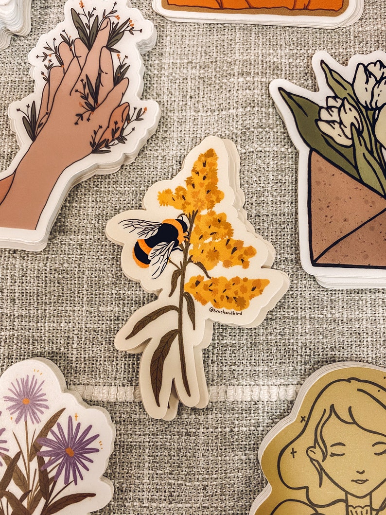 Bumblebee Sticker Pollinator Sticker Wildlife Sticker - Etsy
