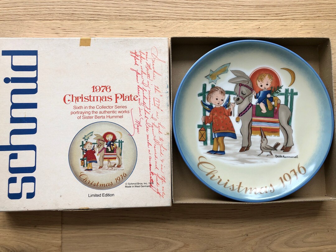 Schmid Hummel 1976 Christmas Plate - Etsy