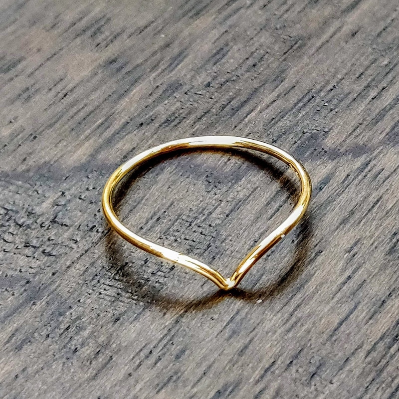 Chevron Knuckle Ring - Etsy