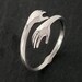 Sterling Silver Love Cuddle Hugging, Wraparound, Friendship Care Ring ...