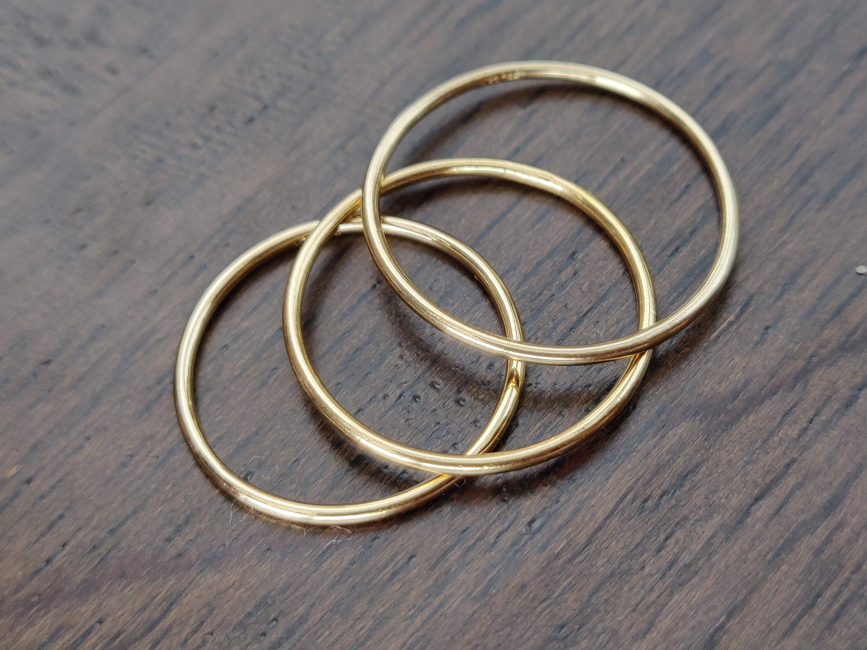 14k Gold Filled Minimalist Stacking Ring Everyday Ring Thin - Etsy