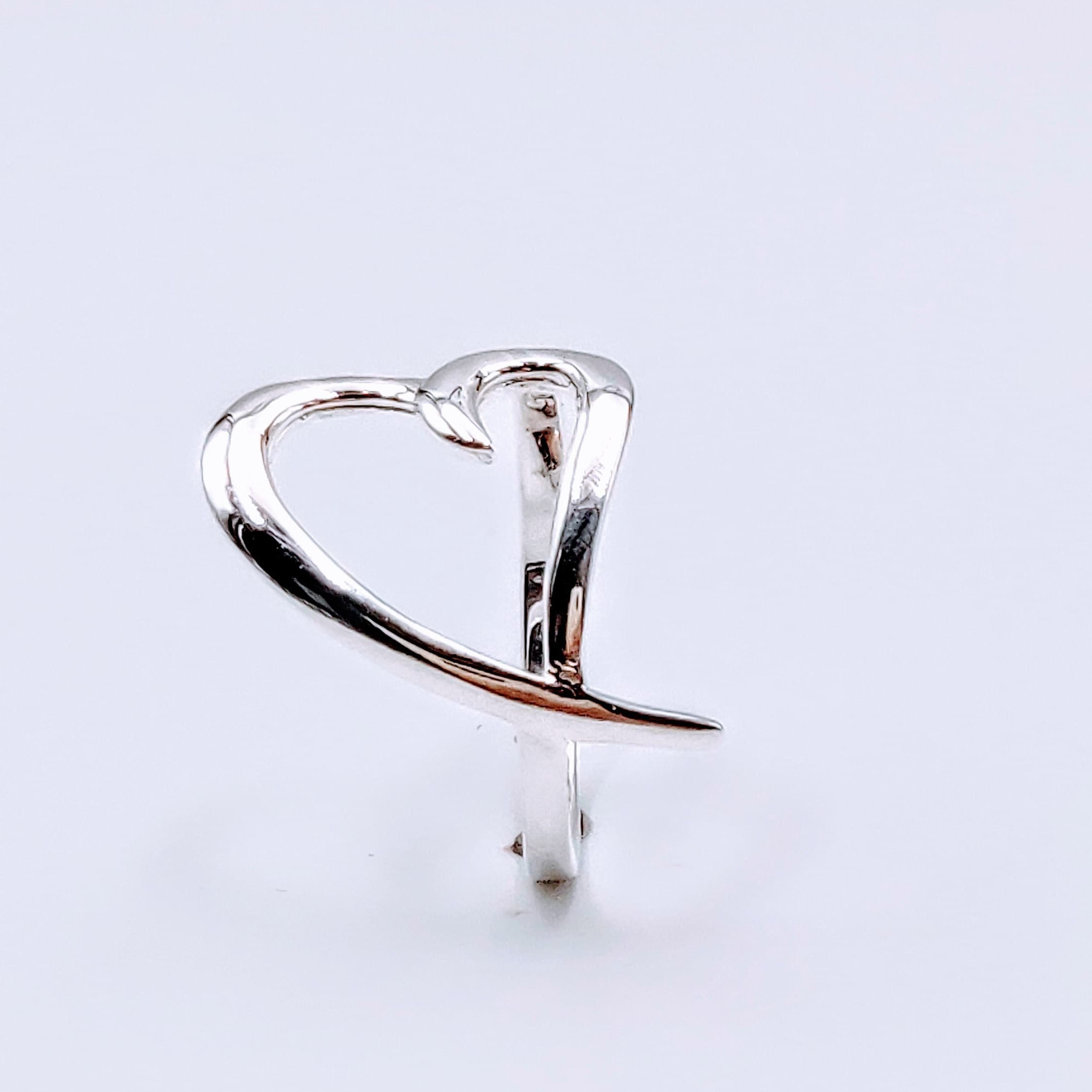 Sterling Silver Big Heart Ring Love Ring Heart Ring Big - Etsy