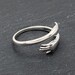 Sterling Silver Love Cuddle Hugging, Wraparound, Friendship Care Ring ...