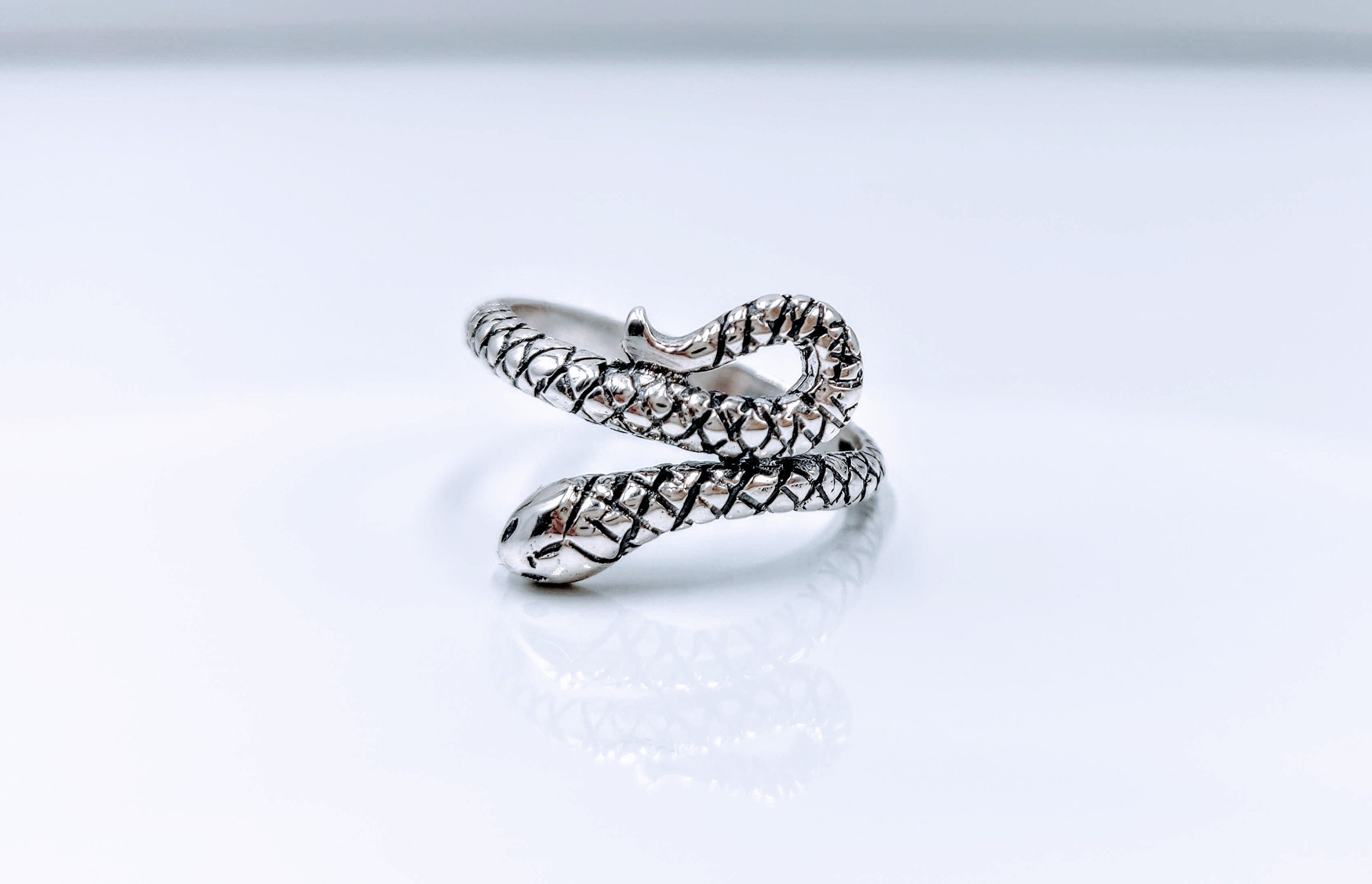 Sterling Silver Small Snake Ring 925 Stamped Solid Sterling - Etsy