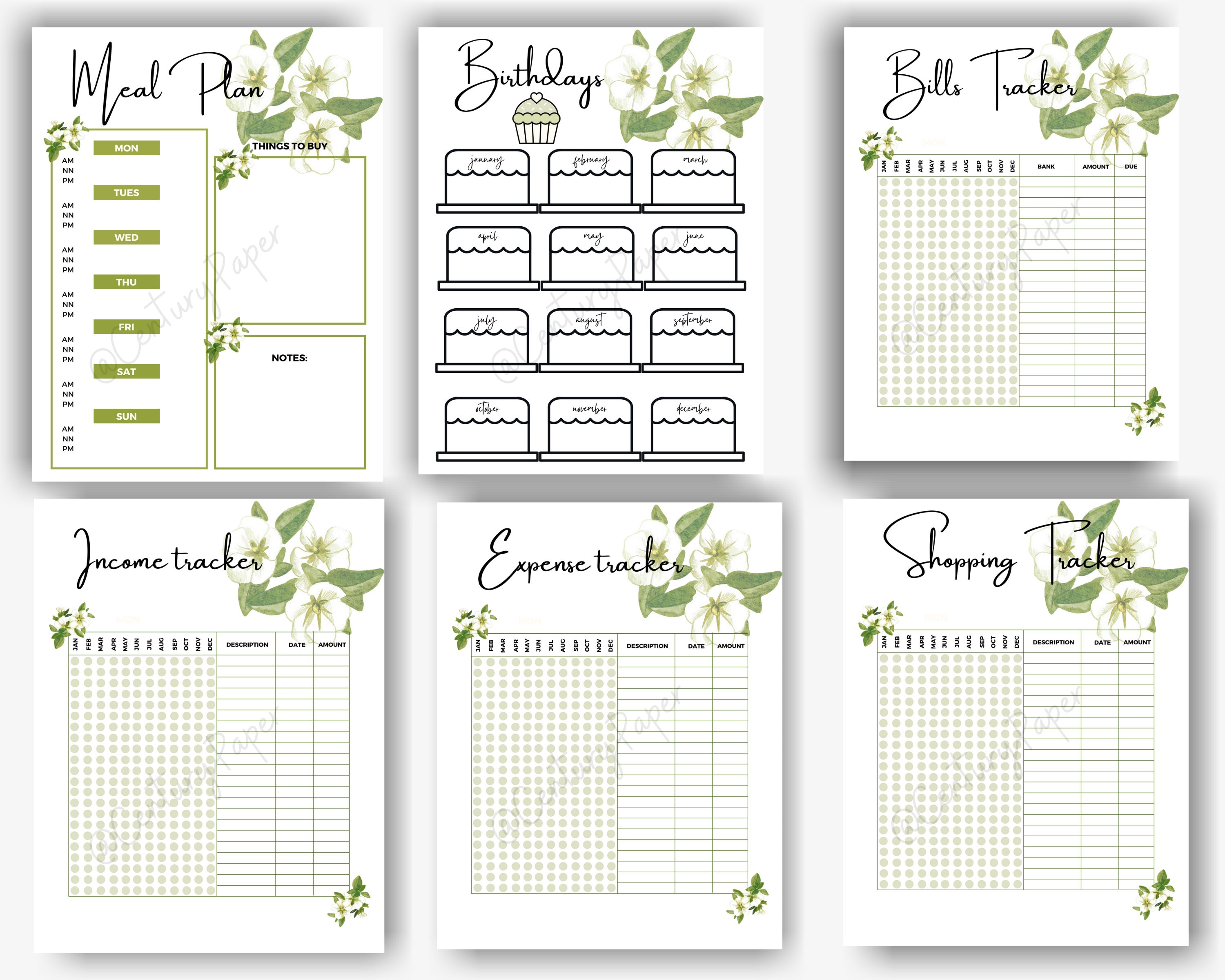 Bullet Journal Printable - 2021 Printable Planner - Complete Journal ...