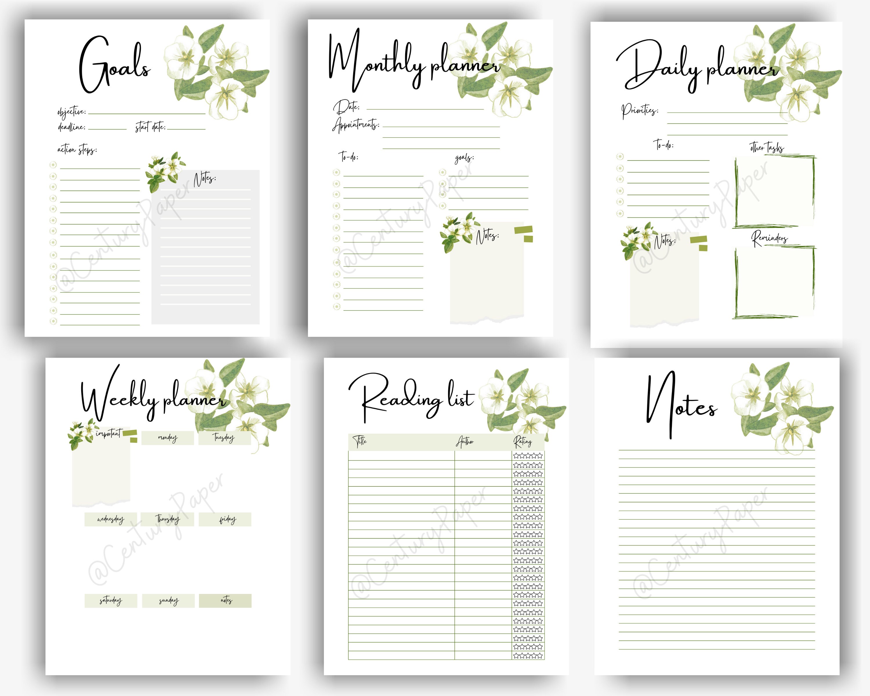 Bullet Journal Printable - 2021 Printable Planner - Complete Journal ...