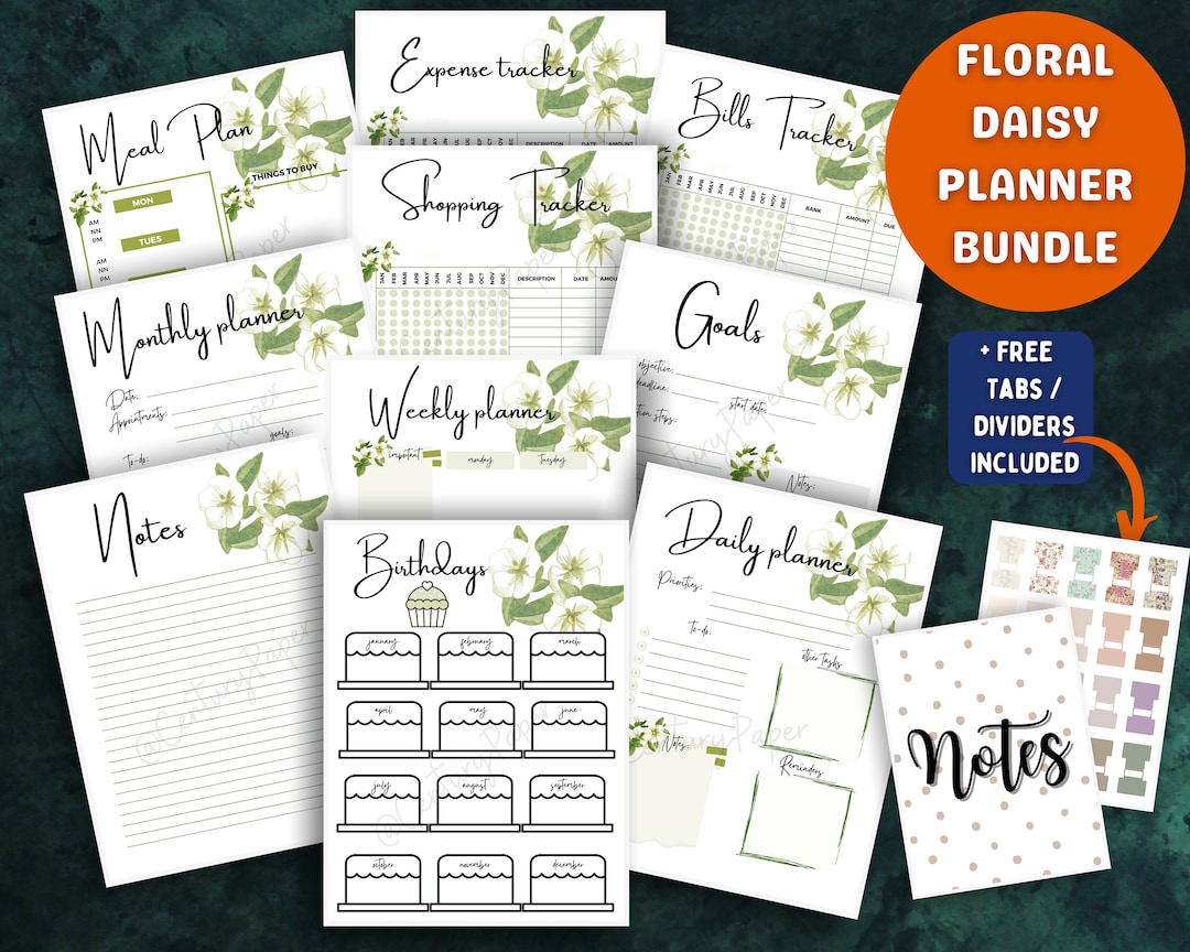 Bullet Journal Printable - 2021 Printable Planner - Complete Journal ...