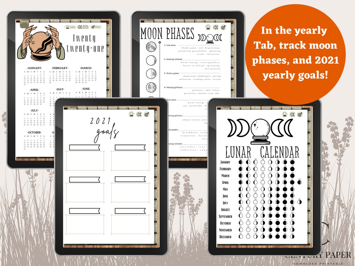 Witch Theme Planner- Digital Witch Planner- 2021 Planner -witchcraft ...