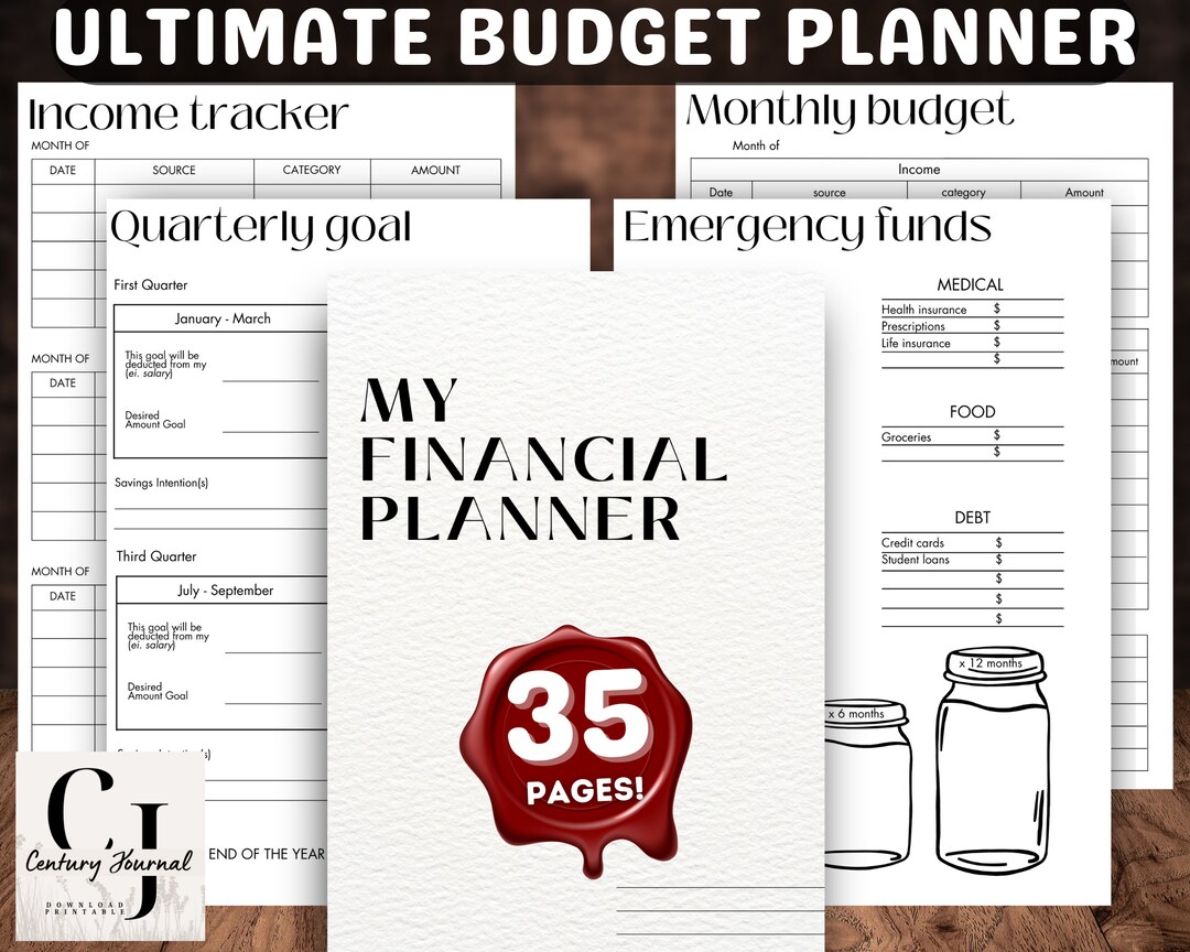 Budget Planner Printable PDF minimalist, Finance Planner, Budget Binder ...