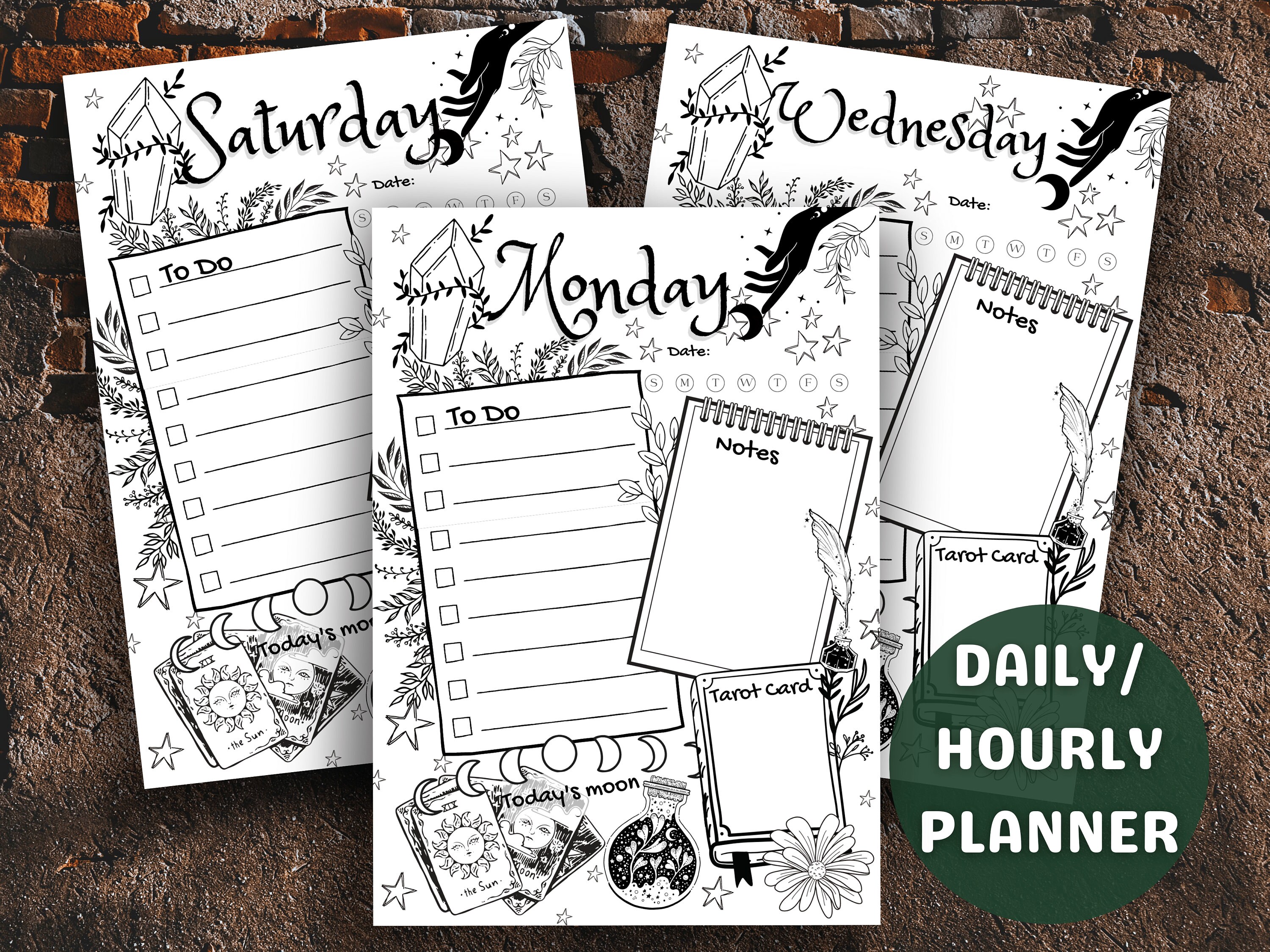 Daily Witch Planner Witchy Printable Pages Printable Witch - Etsy