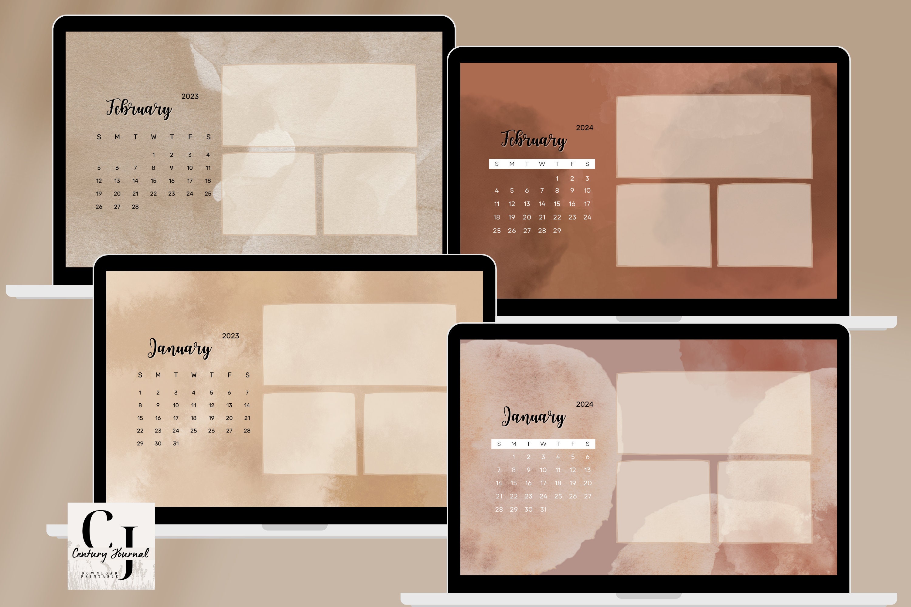 Unlabeled 2023-2024 Desktop Wallpaper Cal, 2023-2024 Desktop Organizer ...