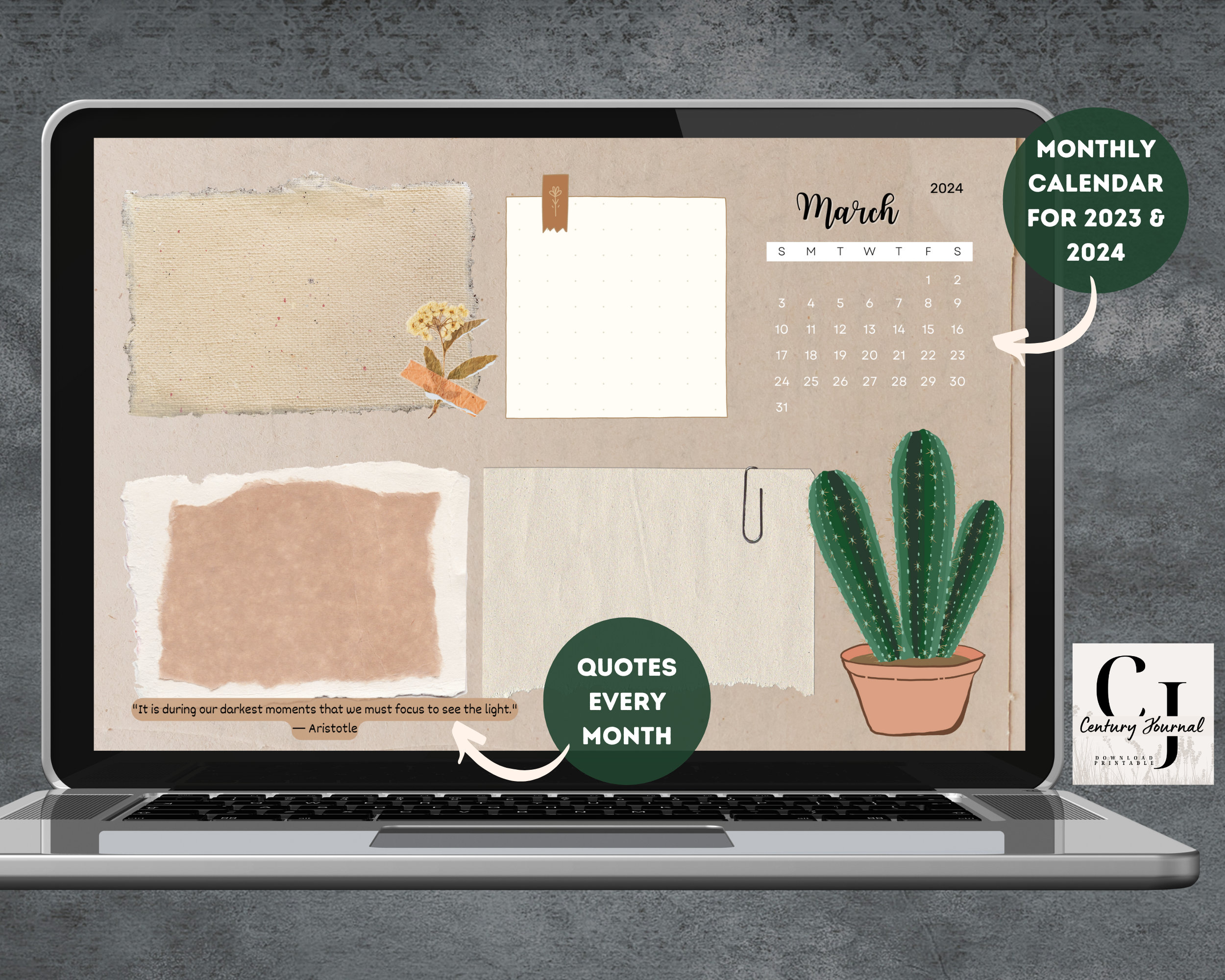 2023-2024 Desktop Organizer Wallpaper, Mac Desktop Wallpaper, Digital ...