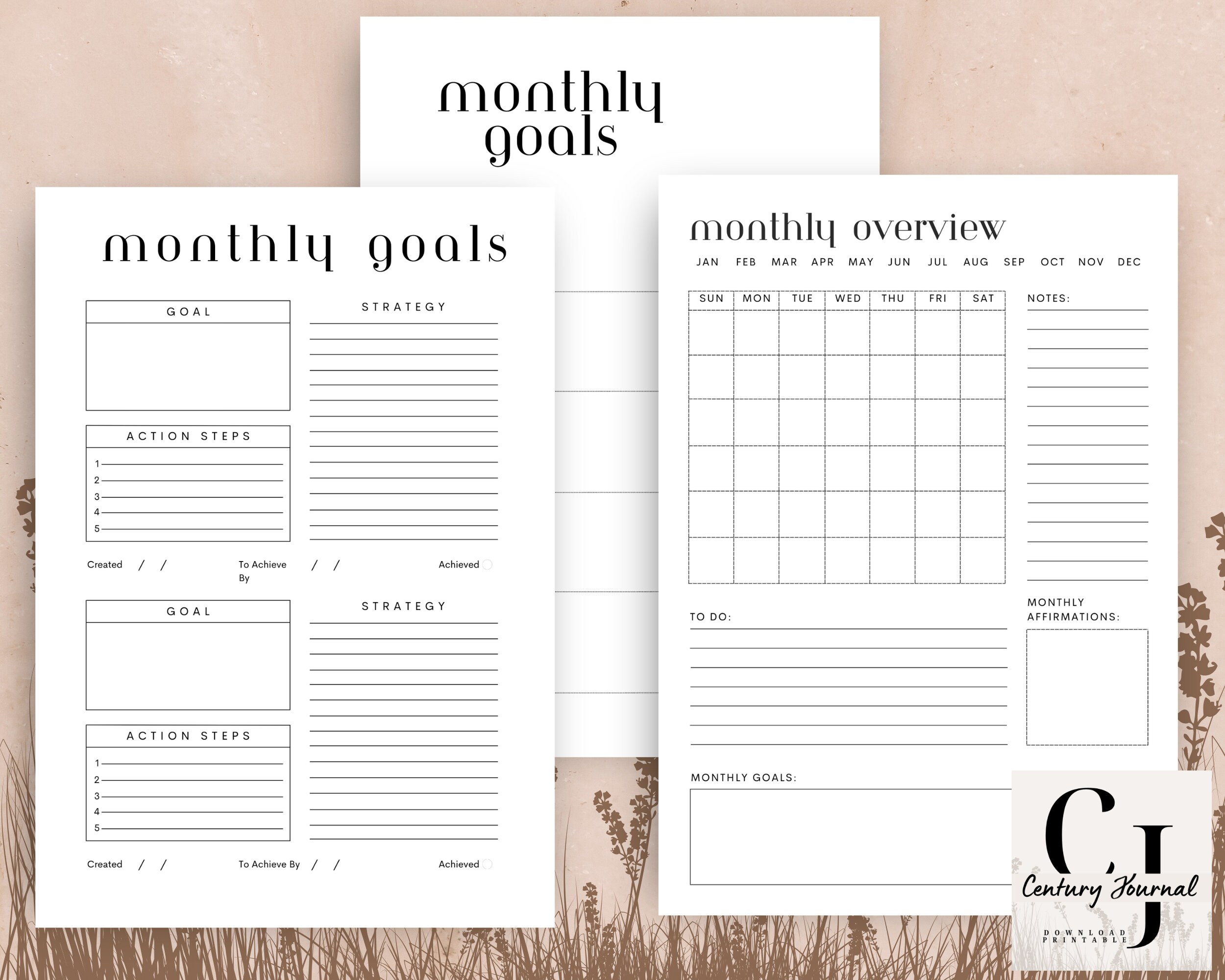 Bullet Planner Starter Pack Printable, Journal Pages Printable, Daily ...
