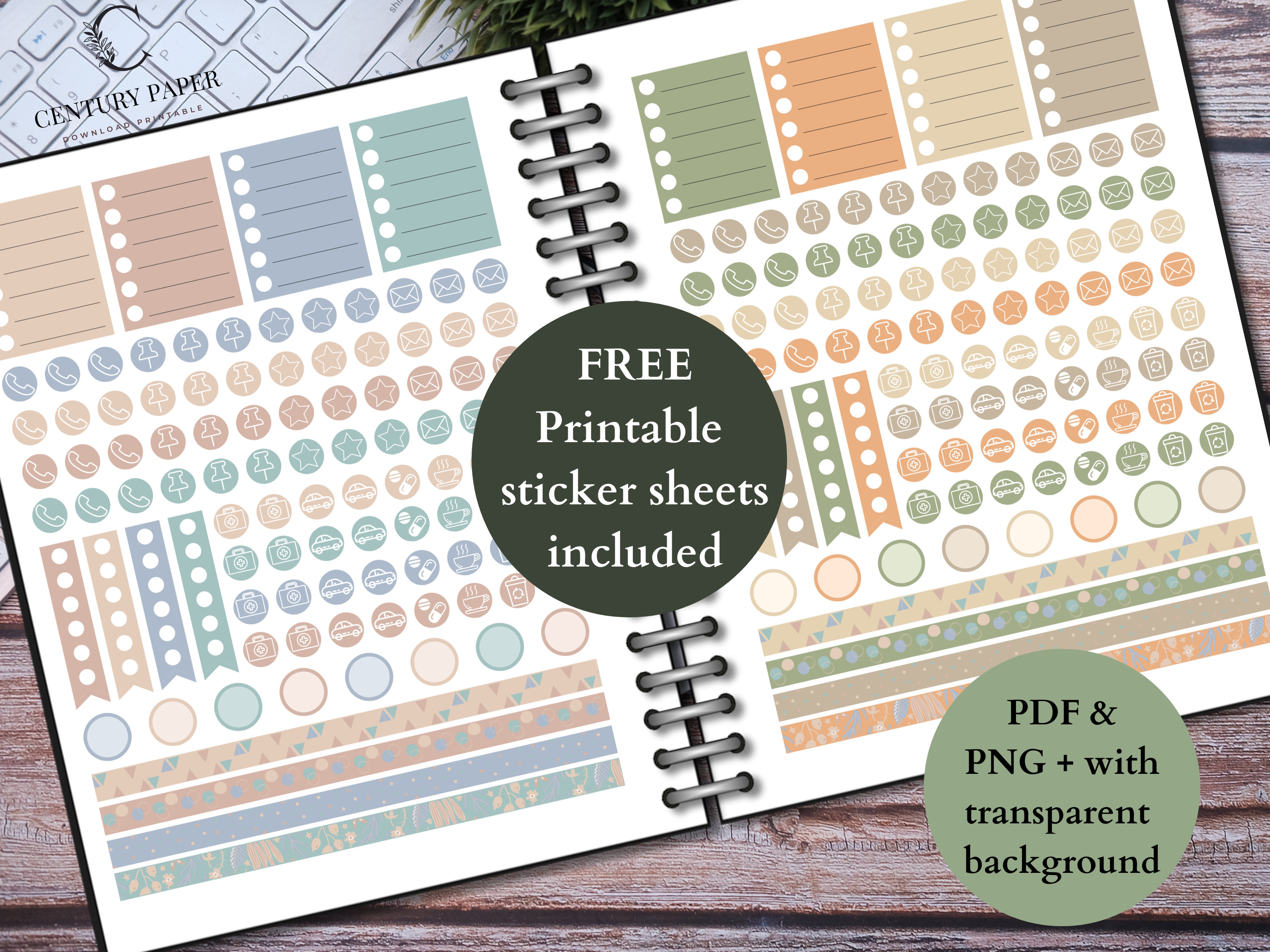 Student Planner Stickers – School & College Digital Stickers (PDF/PNG ...