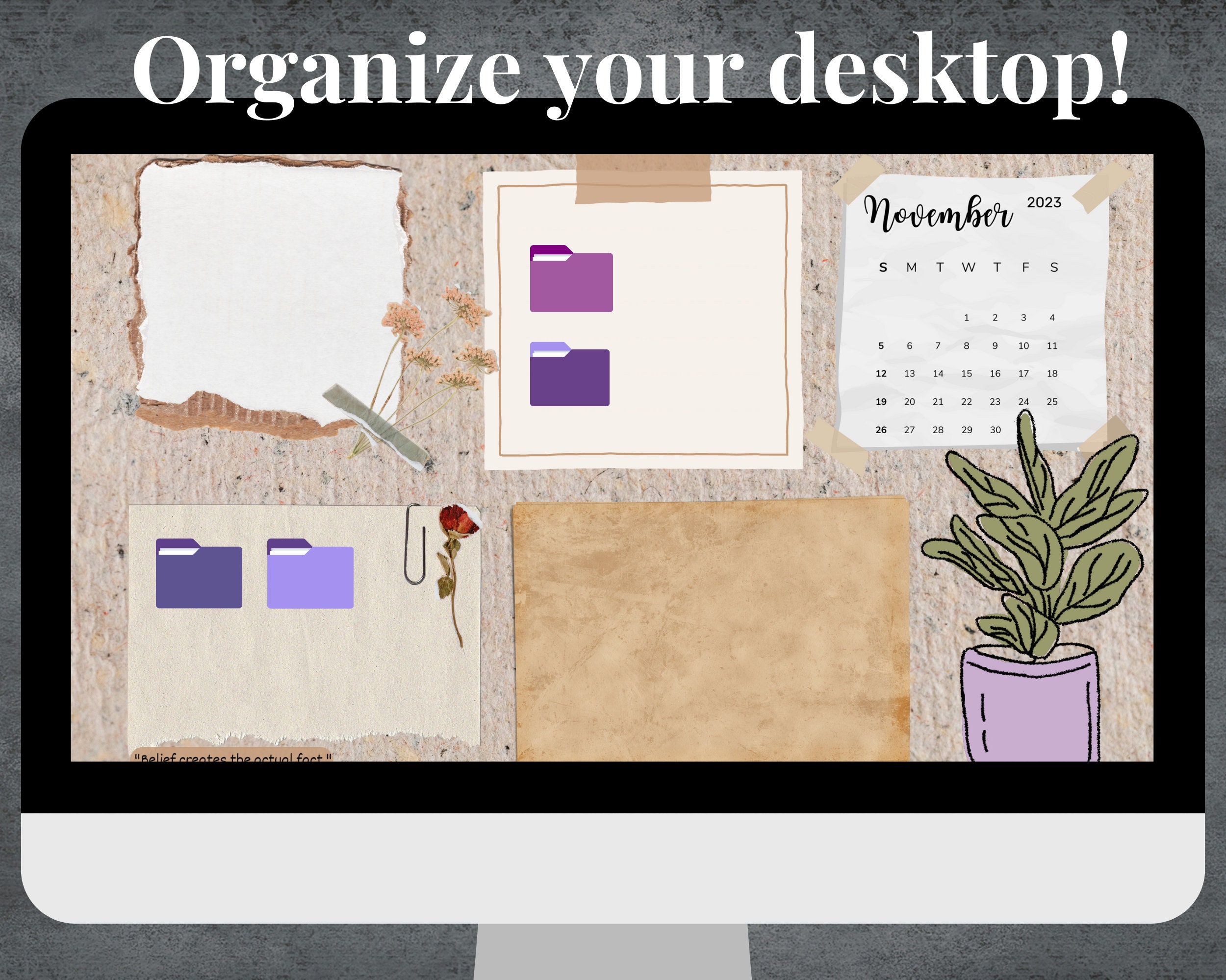 Desktop Icons for Mac Desktop and Laptop Wallpaper, Computer Folder ...
