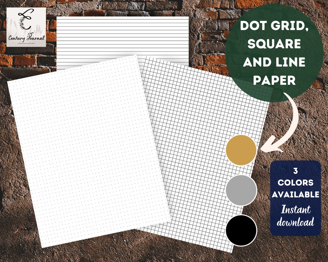 Digital Paper Bundle, Printable Lined Paper, Printable Graph Paper ...