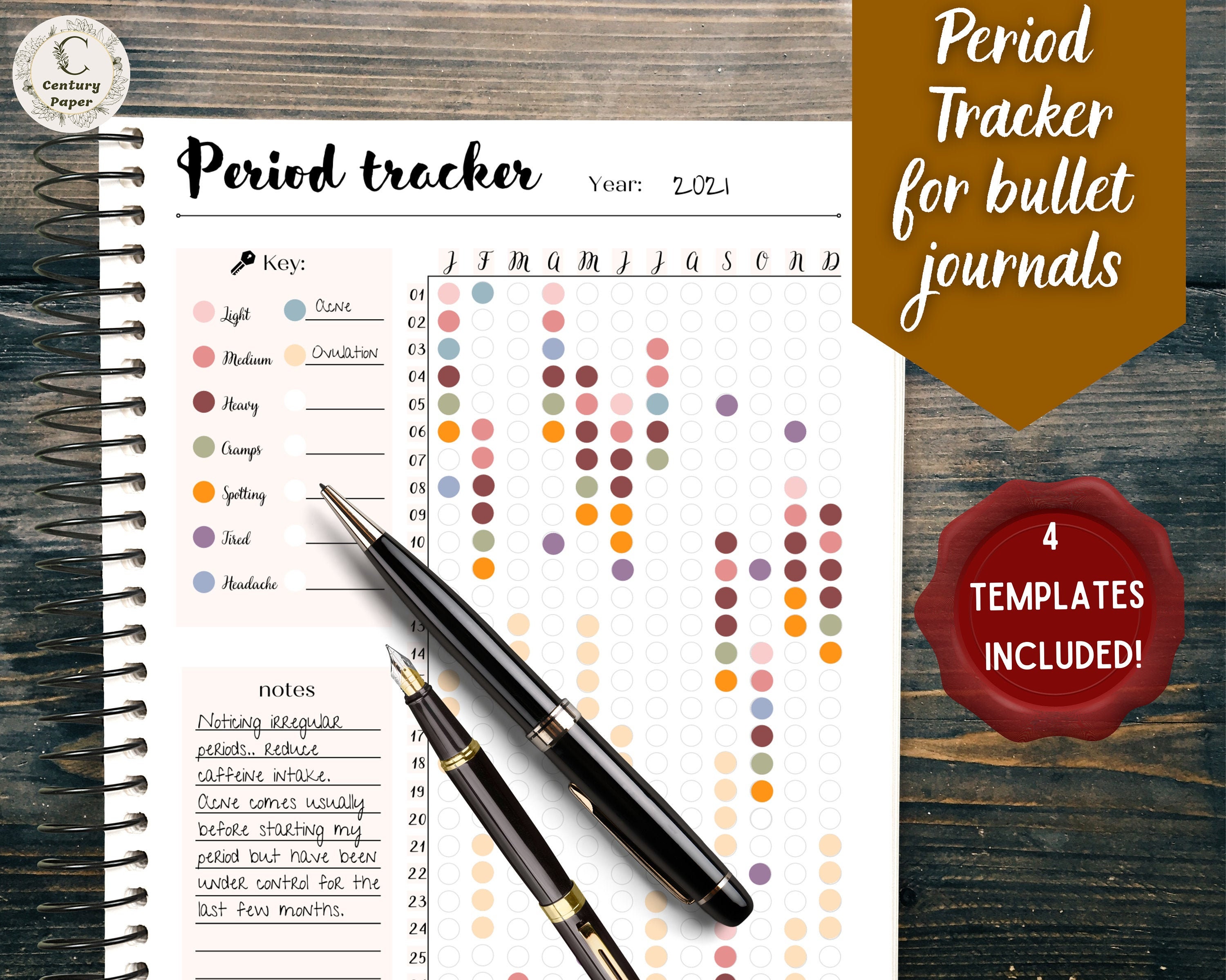 Period Tracker Period Menstrual Cycle Tracker Calendar - Etsy UK