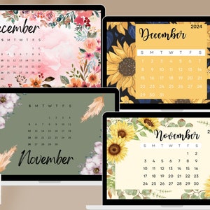 Unlabeled 2023-2024 Desktop Wallpaper Cal, Botanicals Calendar ...