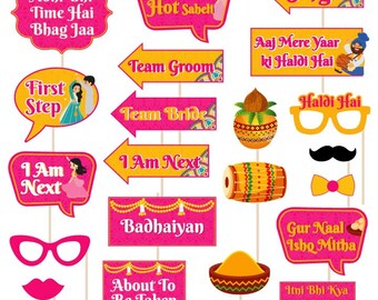 Haldi Ceremony Props - Etsy