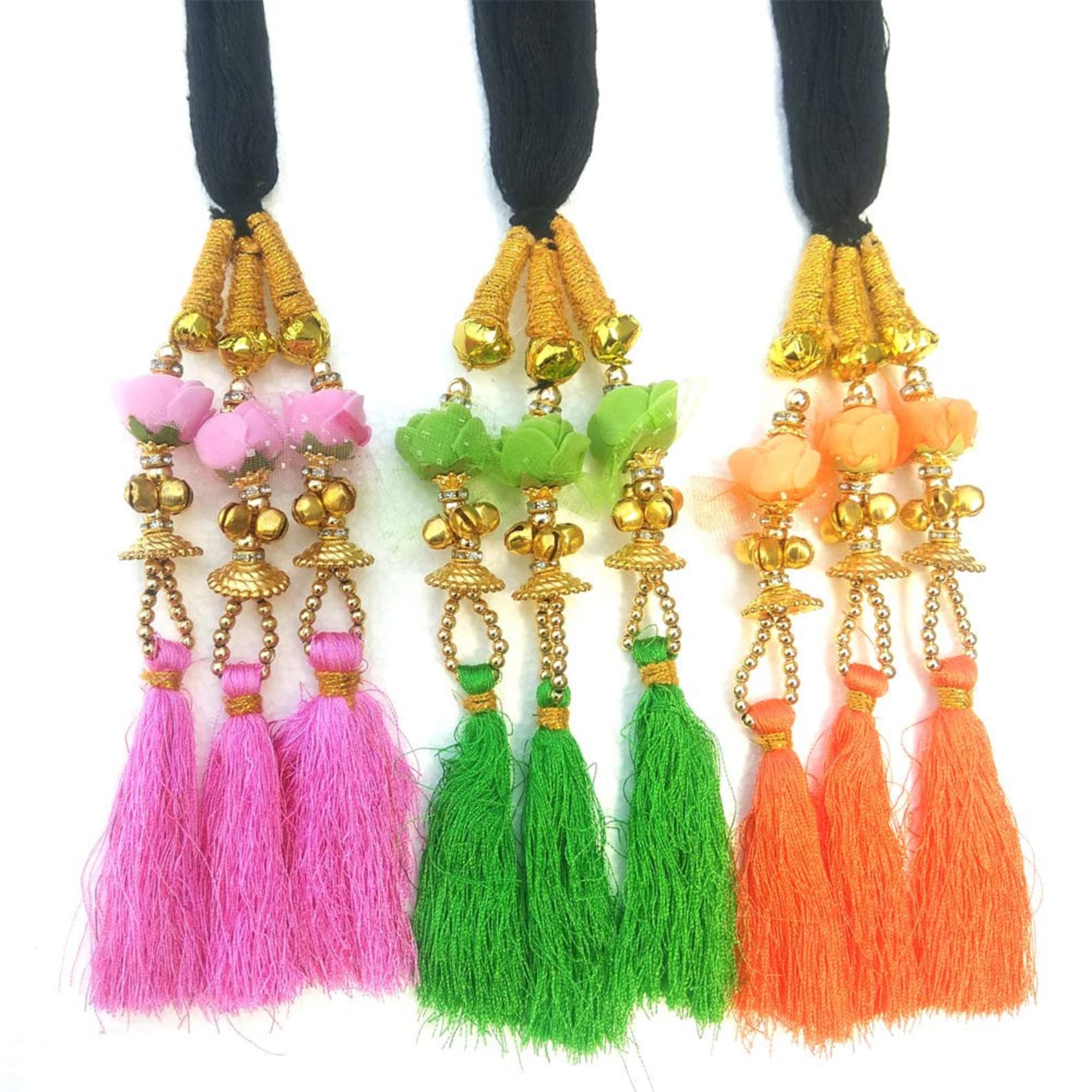 Pack Of 3 Punjabi Paranda Parandi Braid Tassles Hair Prandi | Etsy