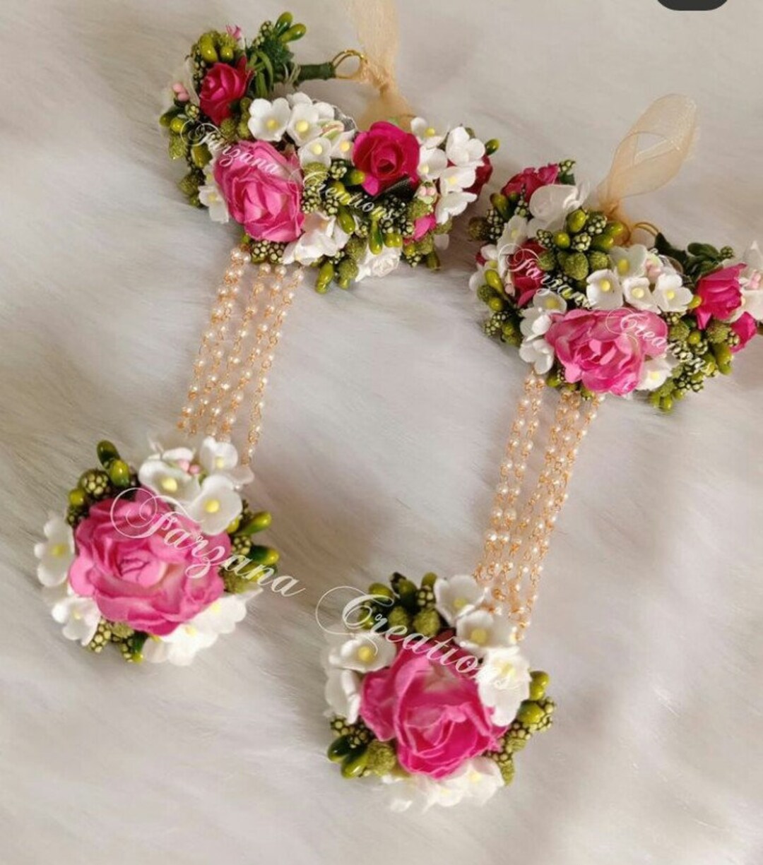 Multicolor Artificial Flower Haath Phool Bridal Bridesmaid - Etsy
