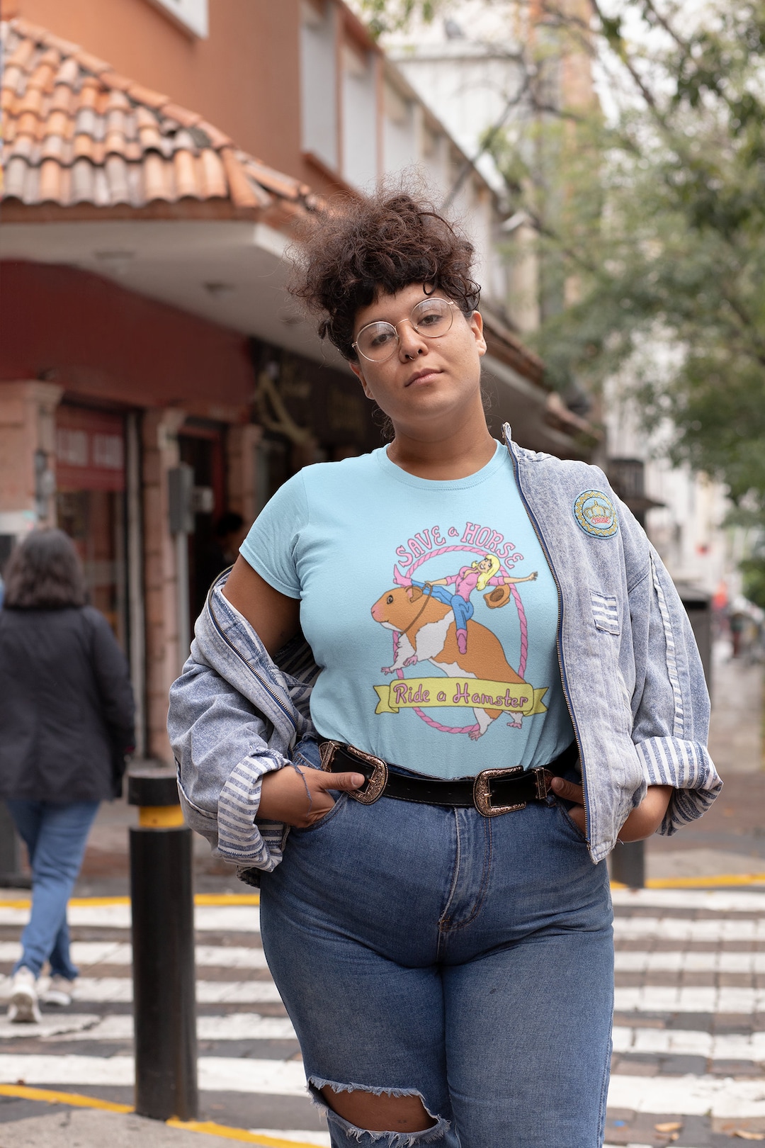 Rodeo Hamster Indie Tee, Funny Hamster Shirt, Kawaii Plus Size Pastel ...