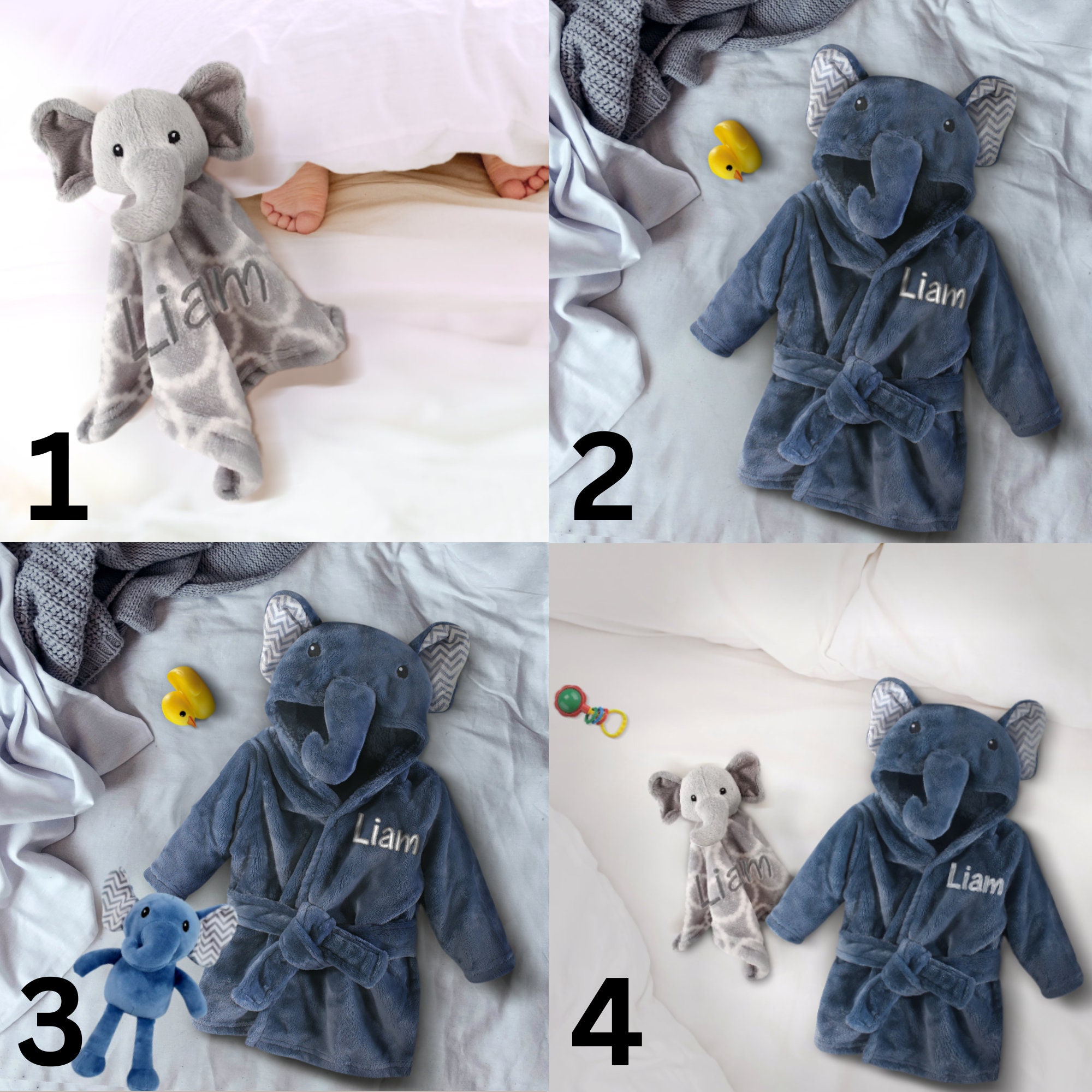 Elephant Robe for Baby Boys Baby Bath Robe Baby Robe With - Etsy