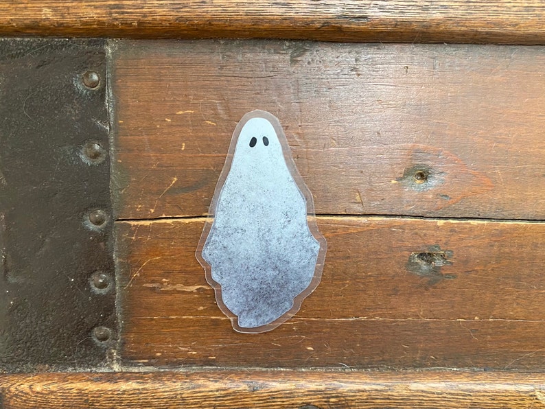 Vinyl Ghost Sticker - Etsy