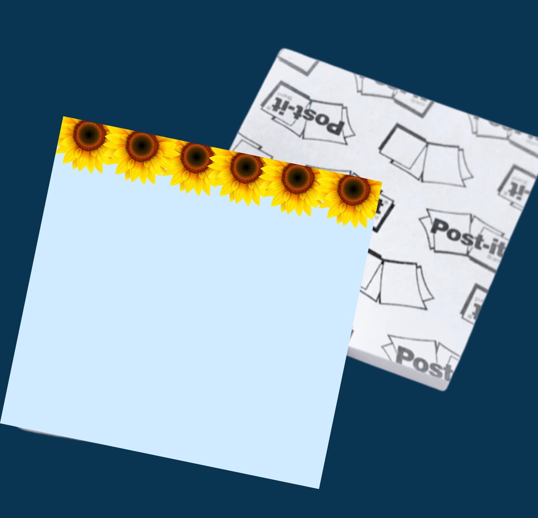 Sunflower Notepad, Cute Sticky Notes, Secret Santa Gifts at Work ...