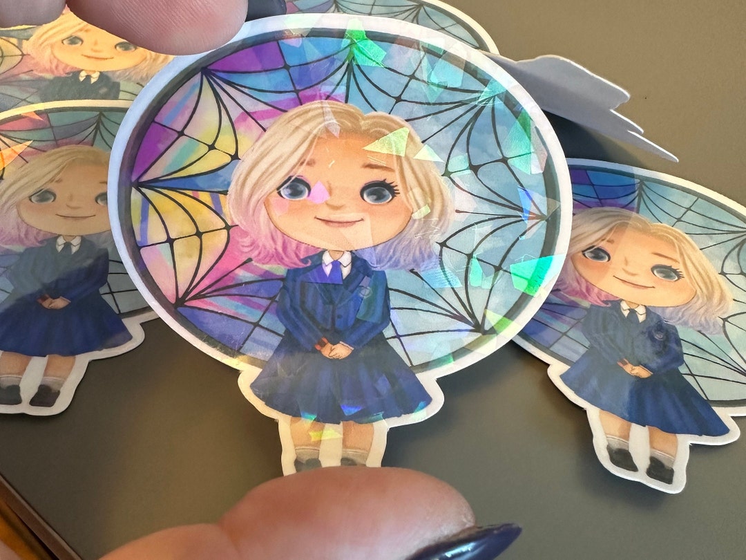 Enid From Wednesday Holographic Sticker Ophelia Hall Window,stickers ...
