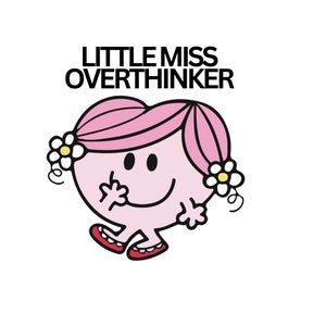 Little Miss Over Thinker, Mr.men, Meme Sticker, Decal Sticker, Funny ...