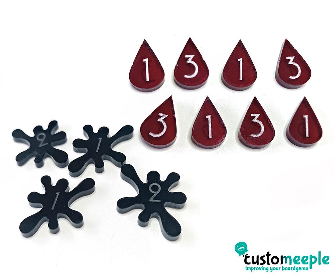Wound & Miasma Token Pack for Warcrow – 12 Acrylic Tokens – Double ...