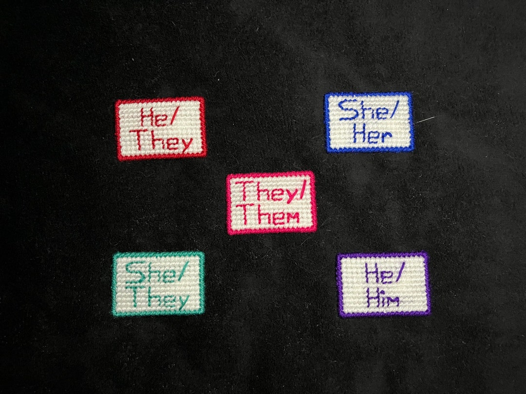Pronoun Badges - Etsy