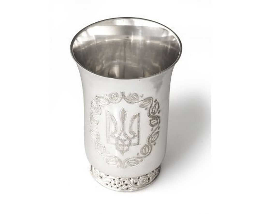 Shot Glass With Ukrainian Symbol Support Ukraine Sterling - Etsy