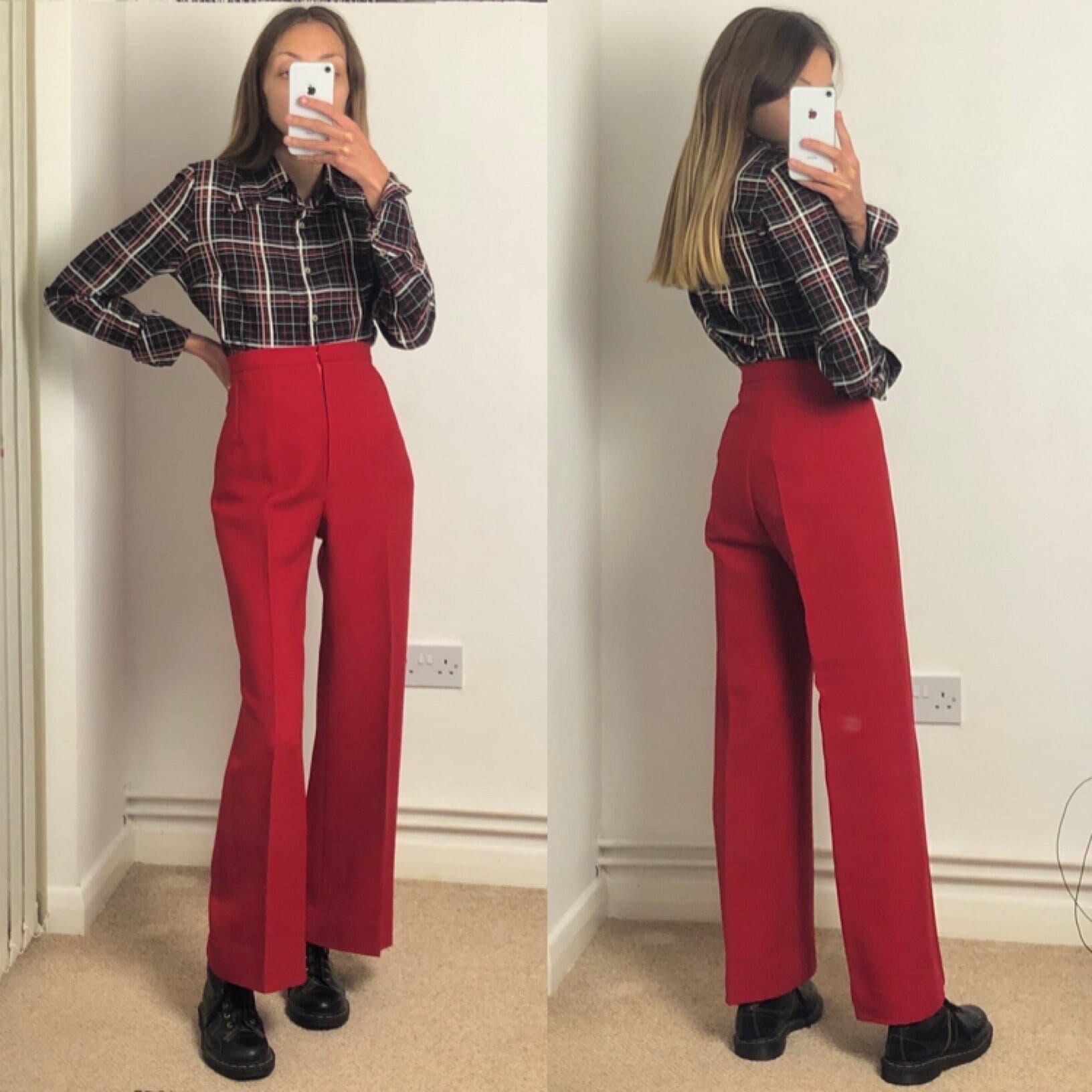 Vintage 70s Flares / 1970s High Waisted Flared Trousers / 70s - Etsy UK
