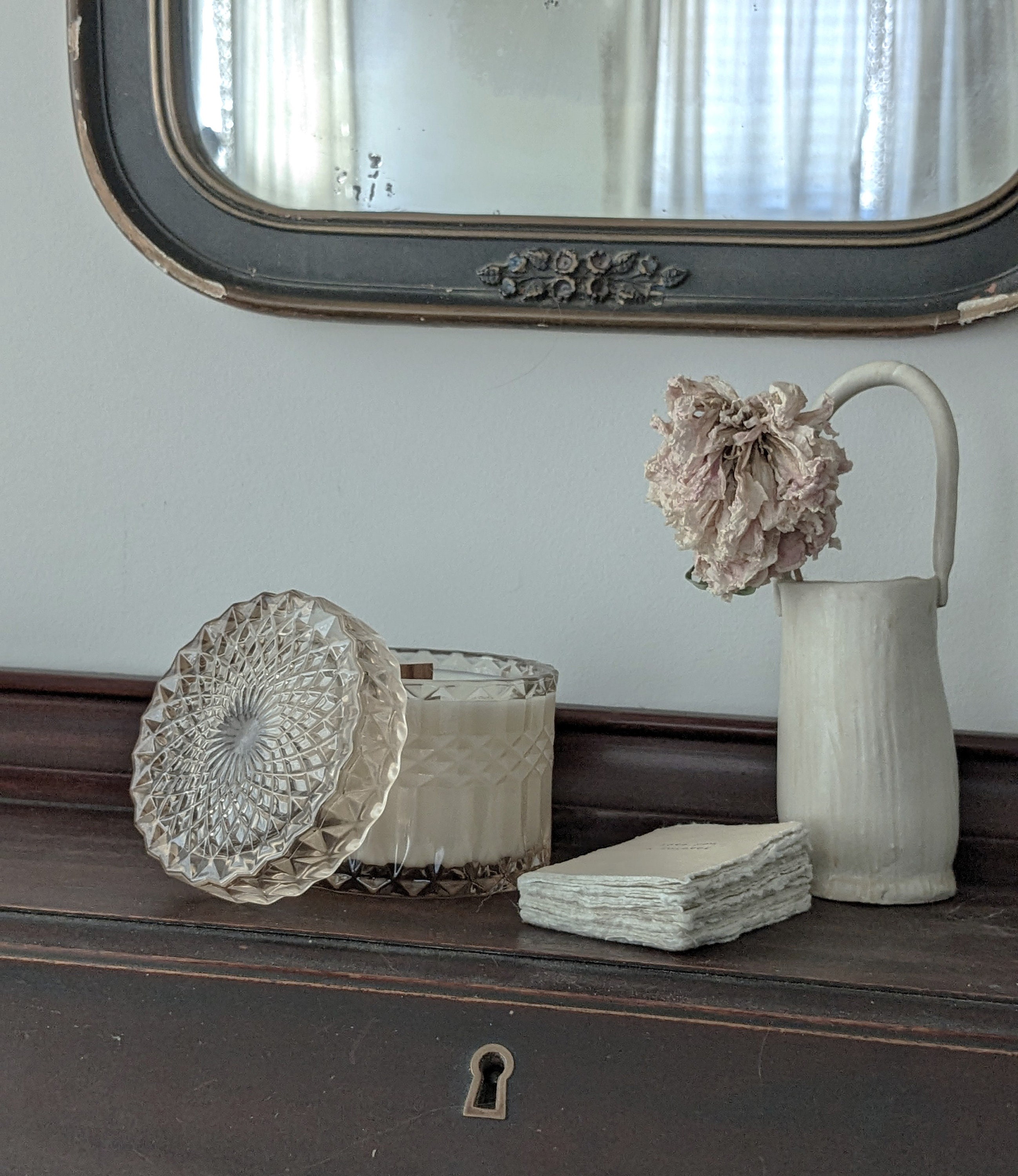 Keepsake Glass Vessel With Matching Glass Lid. Cocosoy Scented Wax ...