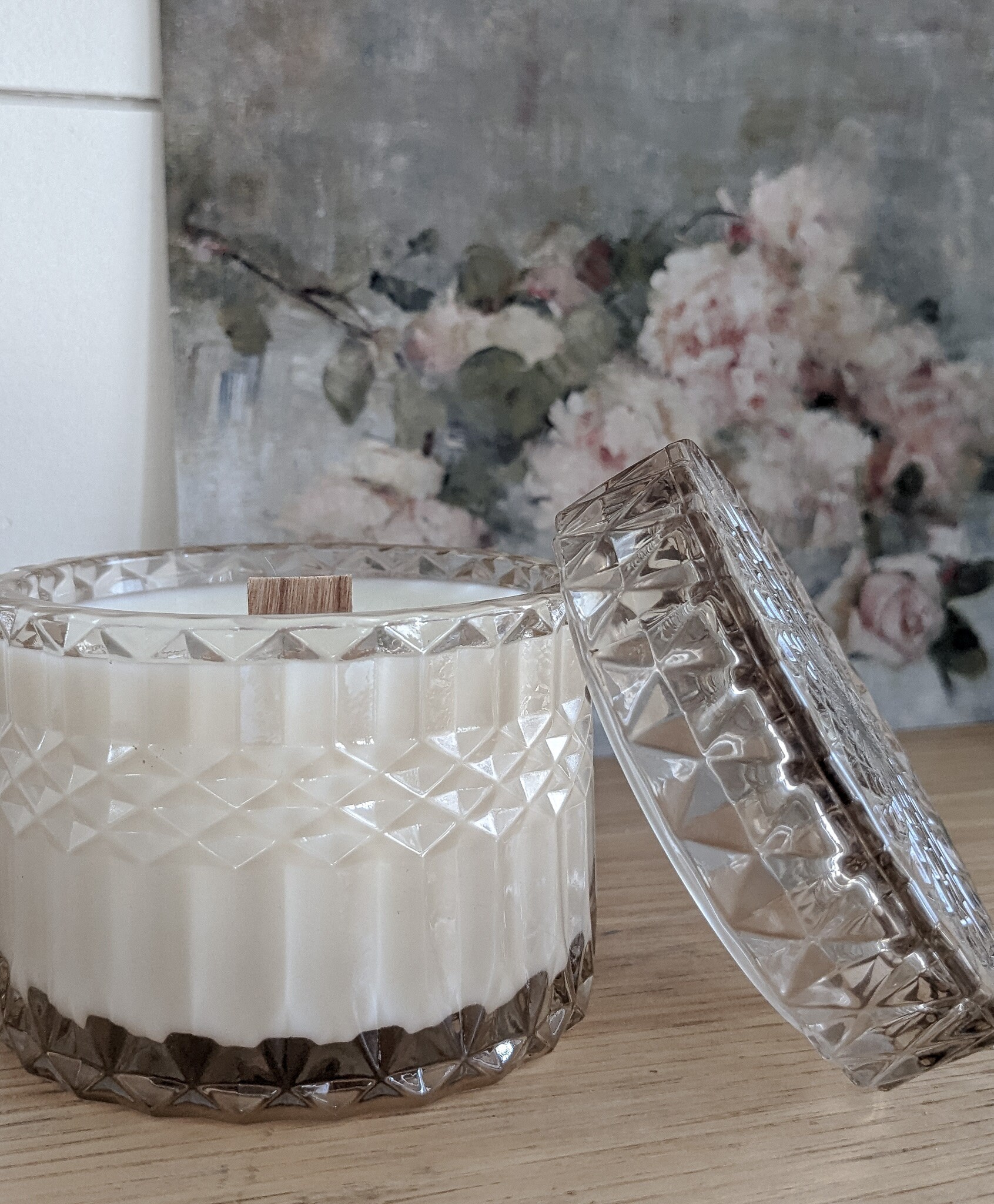 Keepsake Glass Vessel With Matching Glass Lid. Cocosoy Scented Wax ...